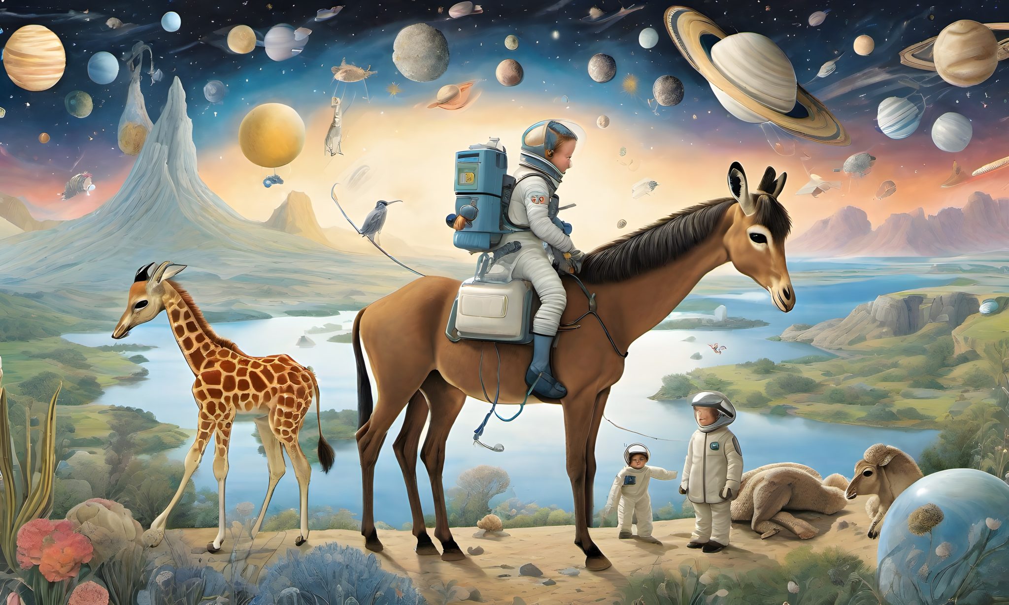 AI SDXL 69 – Five legged space horse